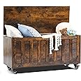 Amazon.com: Storage Chest, 39.4'' Wooden Storage Bench with 4 Wheels ...