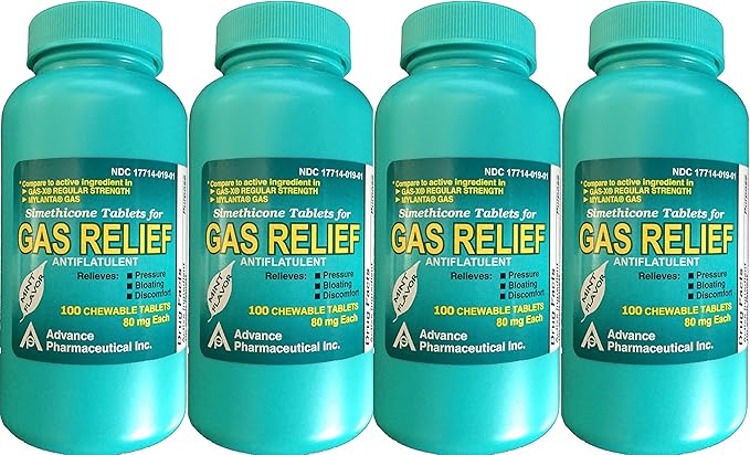 Amazon.com: Advance Pharmaceutical Simethicone Tablets 80 Mg Mint, for ...