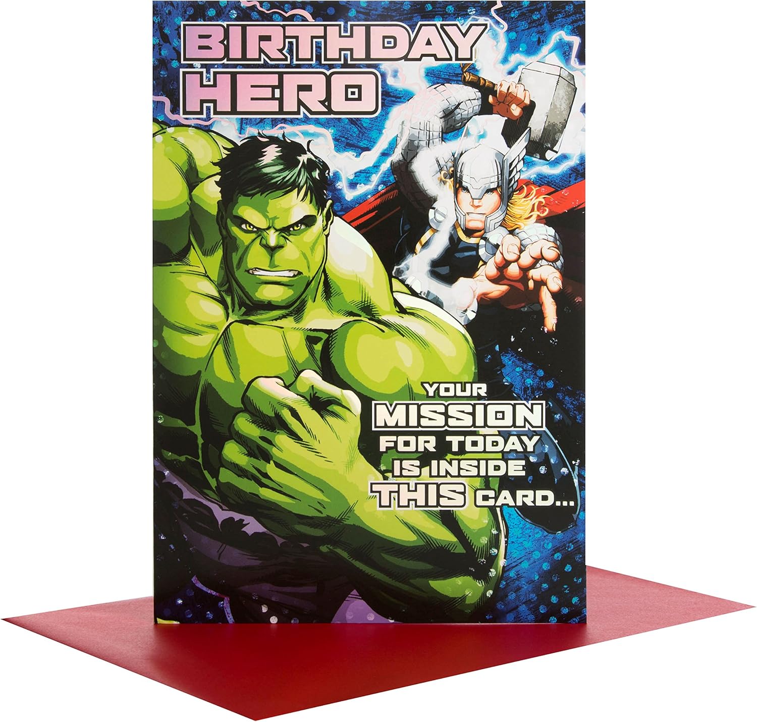 Hallmark Marvel Birthday Card ‘Hero’ – Medium [Old Model] – BigaMart
