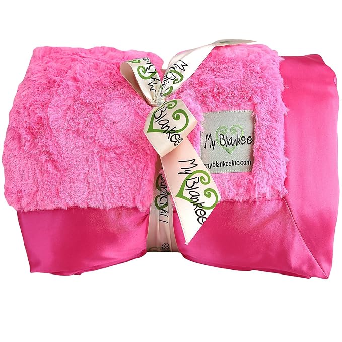 Amazon.com: My Blankee Luxe Bella Throw Blanket, Raspberry, 52'' X 60 ...