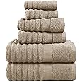 Amazon.com: LANE LINEN Luxury Ribbed Bath Towels - 100% Cotton Towels for Bathroom, Zero Twist ...