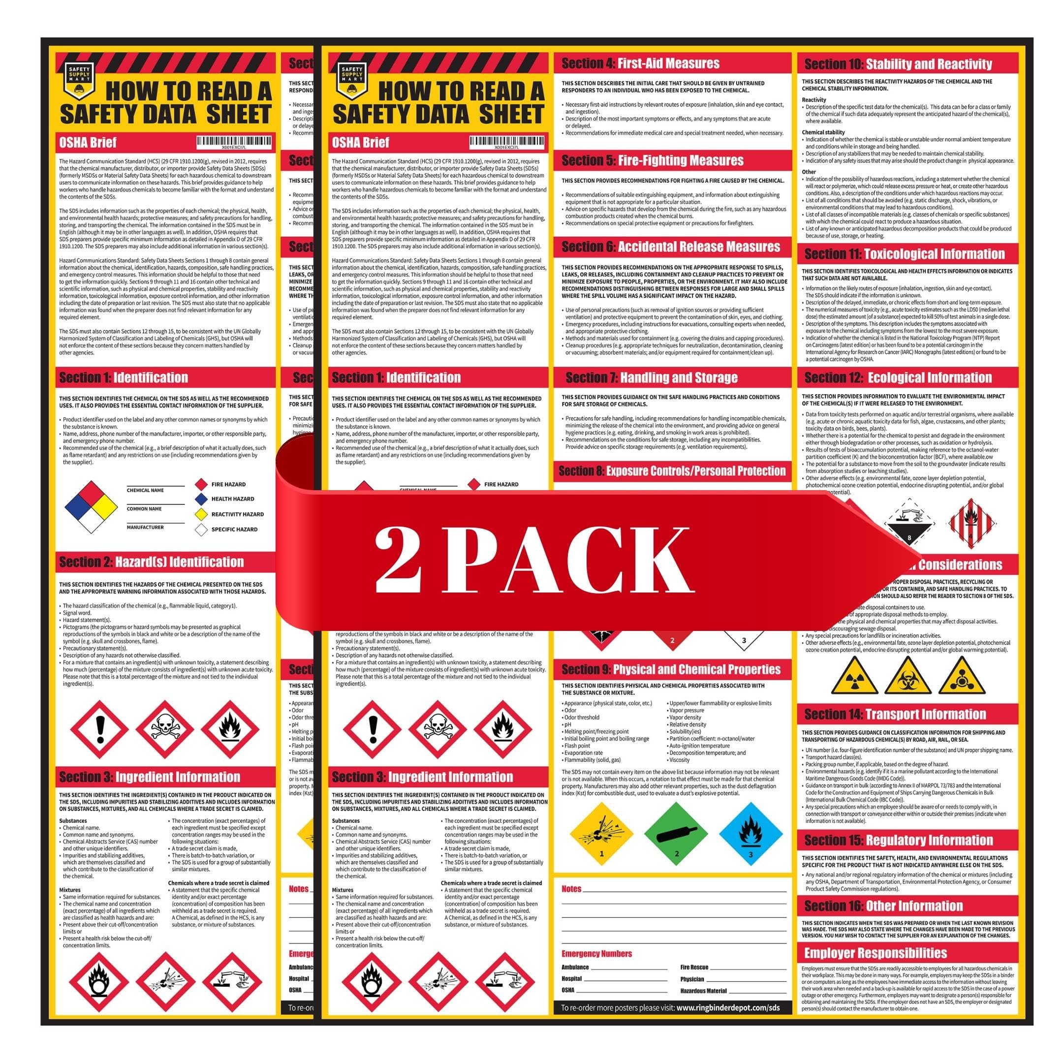 Mua Safety Supply Mart How To Read A Safety Data Sheet (SDS/MSDS) Poster, 24 x 33 Inch, UV ...