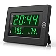 Amazon.com: KWANWA LED Digital Clock with Indoor Temperature, Humidity ...