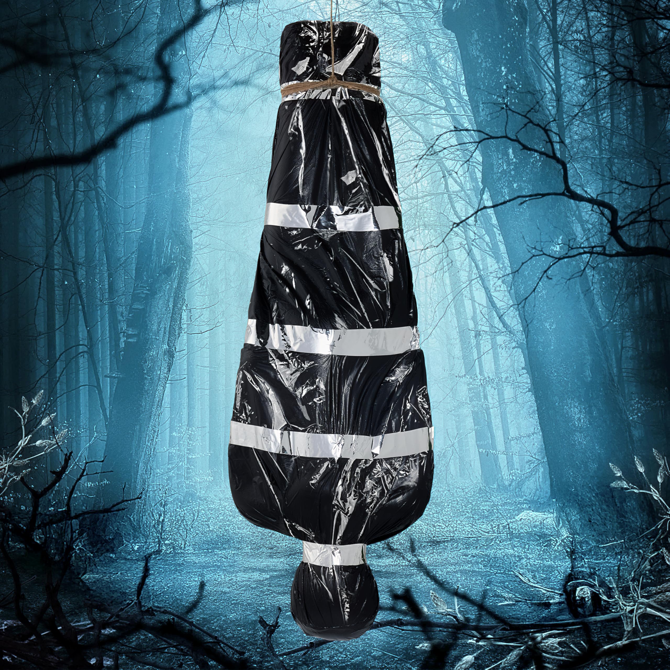 JOYIN 5ft Hanging Corpse Dead Victim Props Scary Inflatable Halloween ...