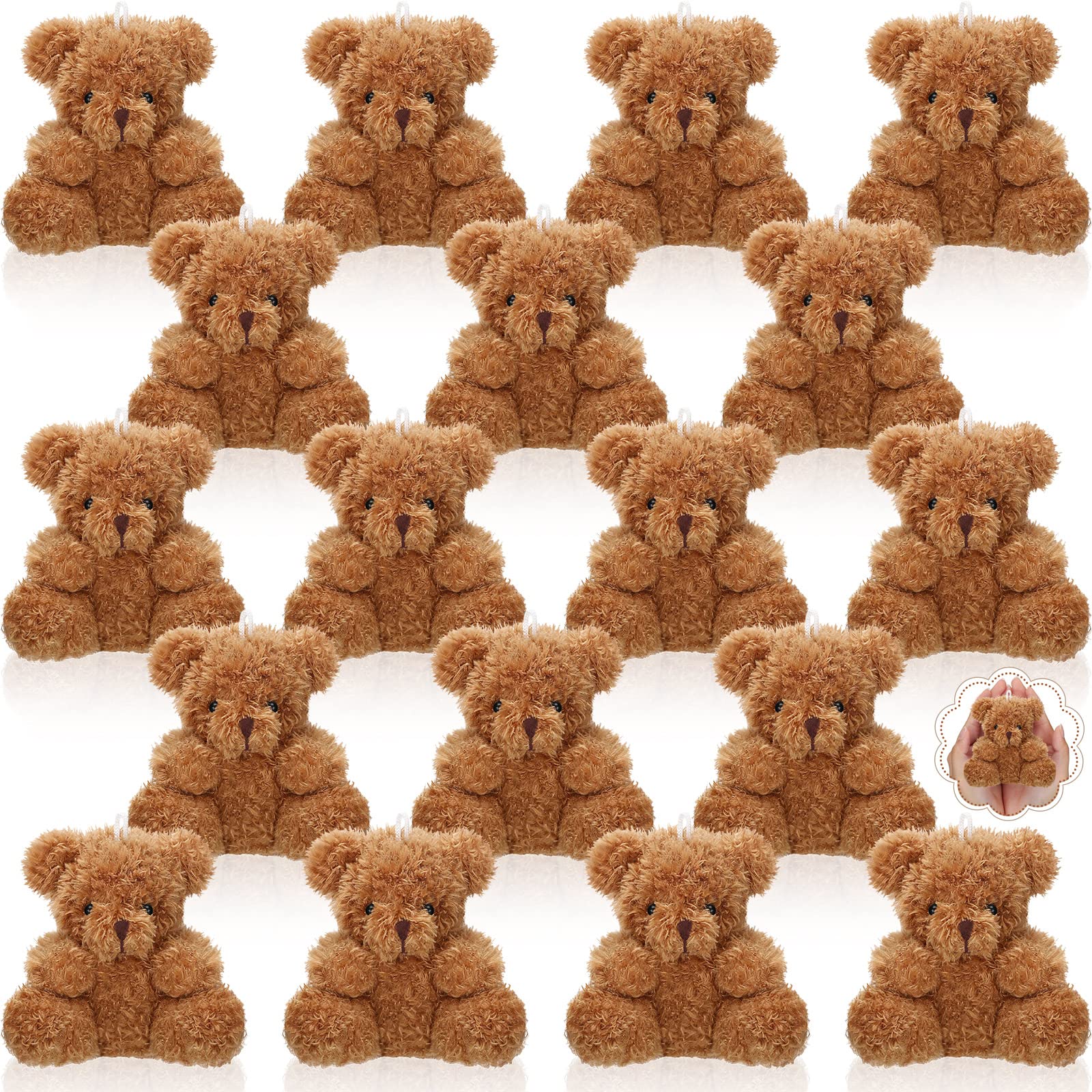 HyDren 18 Pcs 4 Inch Mini Plush Bears Small Bear Stuffed Animal Toys ...