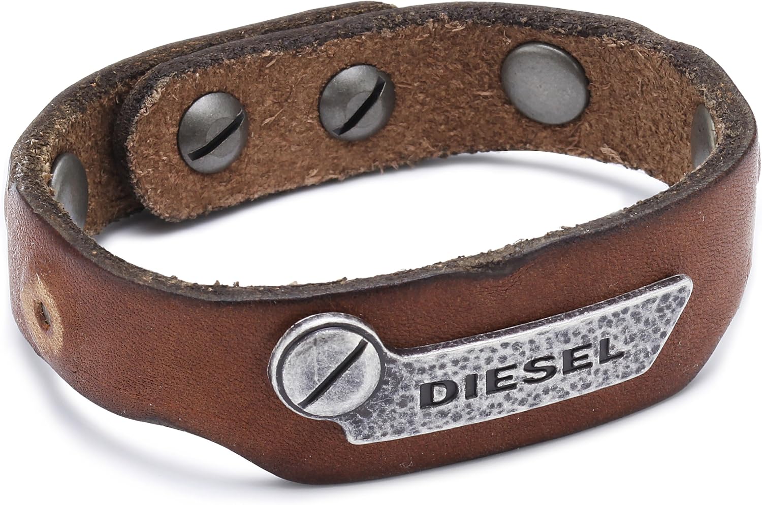Diesel - DX0574040 - Bracelet Homme - Cuir Véritable Marron - Effet ...