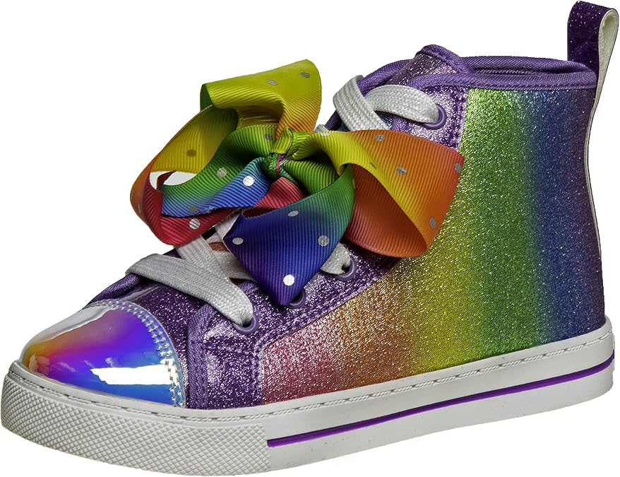 Amazon.com | Jojo Siwa Girls' Hi-Top Sequin Bow Sneakers | Shoes