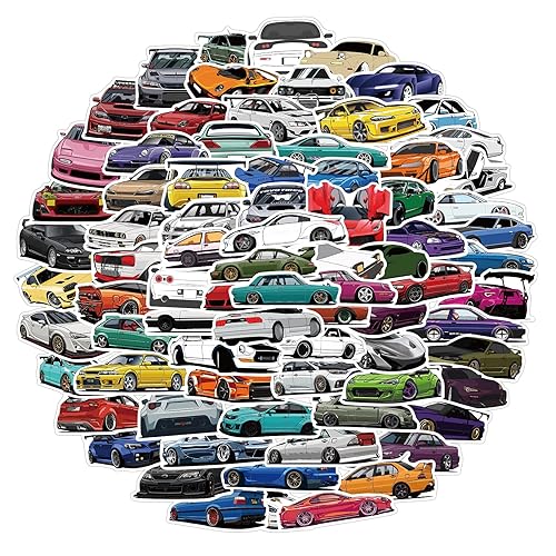 OttarScreen 100PCS JDM Race Car Stickers,Water Bottles Laptop Phone ...