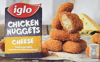 iglo 12 Chicken Nuggets Cheese, 250 g (Tiefgefroren): Amazon.de ...