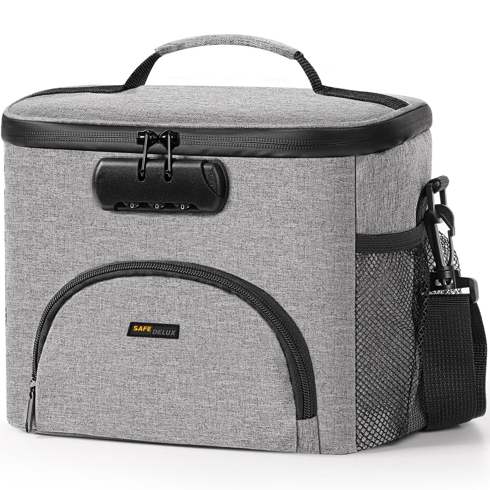 SafeDelux Insulated Lunch Bag with Combination Lock, Durable Lunch Bag ...