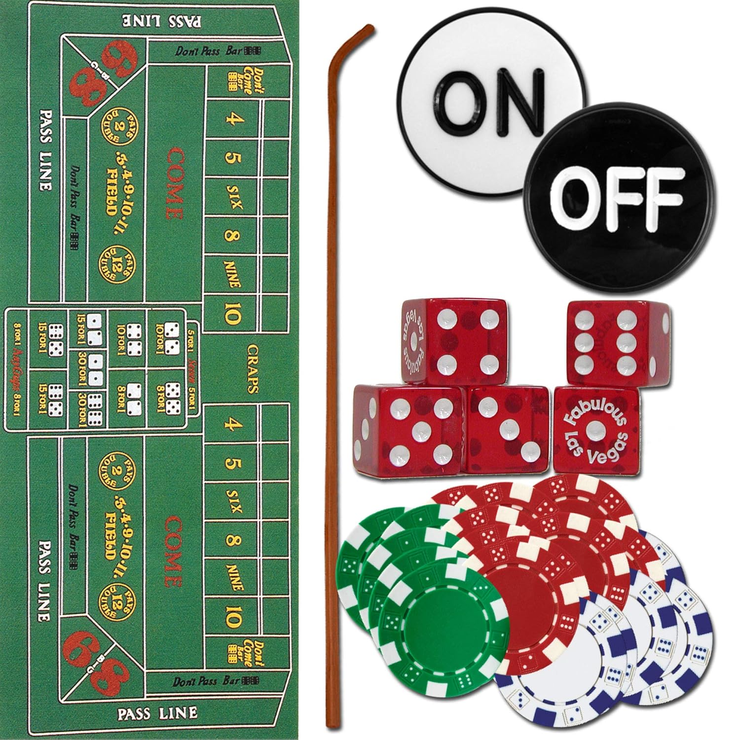 Trademark Craps Set - All The Pieces To Play Now Craps Set, Multi ...