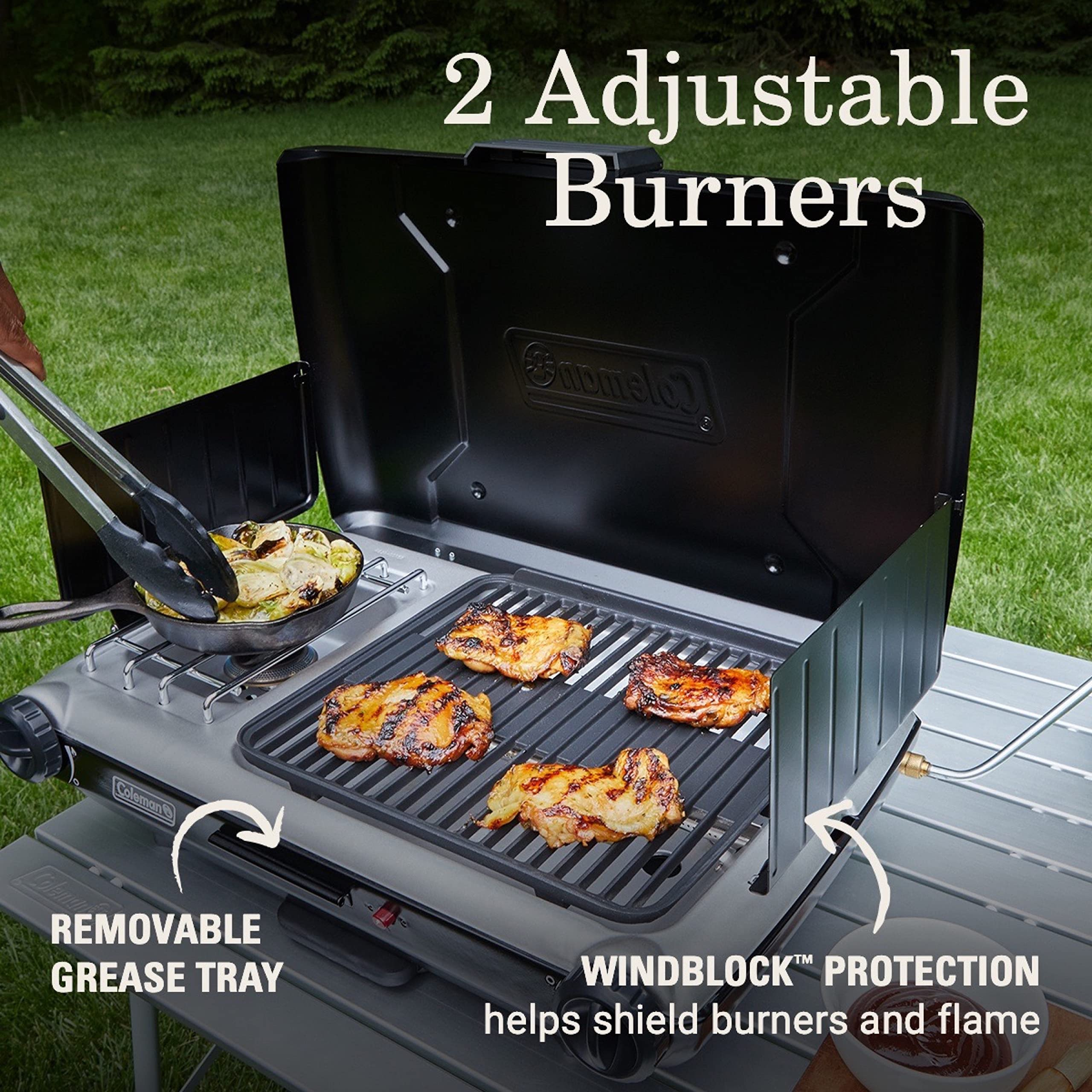 Mua Coleman Classic 2-in-1 Camping Grill/Stove with 2 Adjustable ...