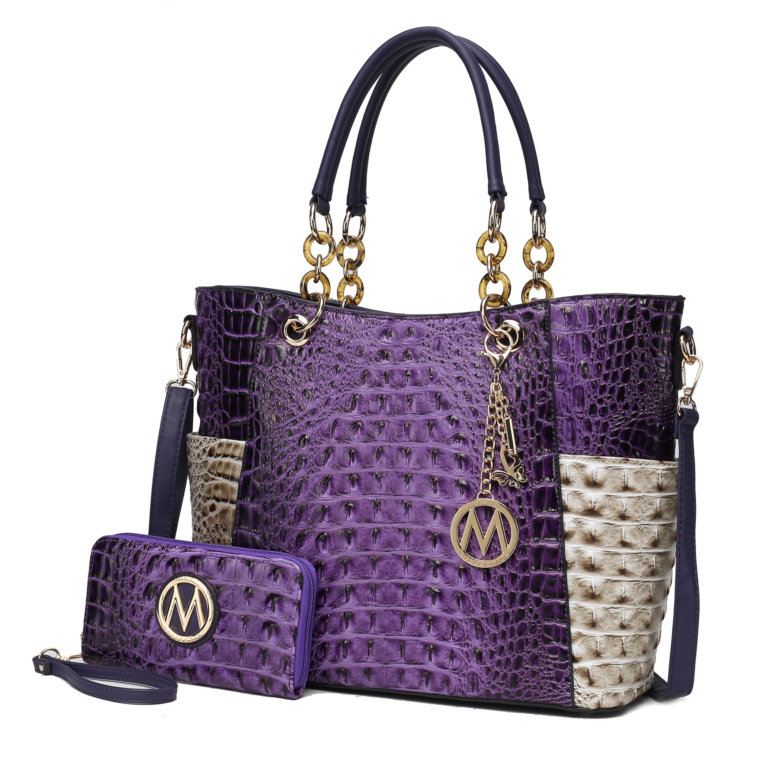 MKF Collection Croco Tote Bag for Women, Handbag Set with Wallet-Top ...
