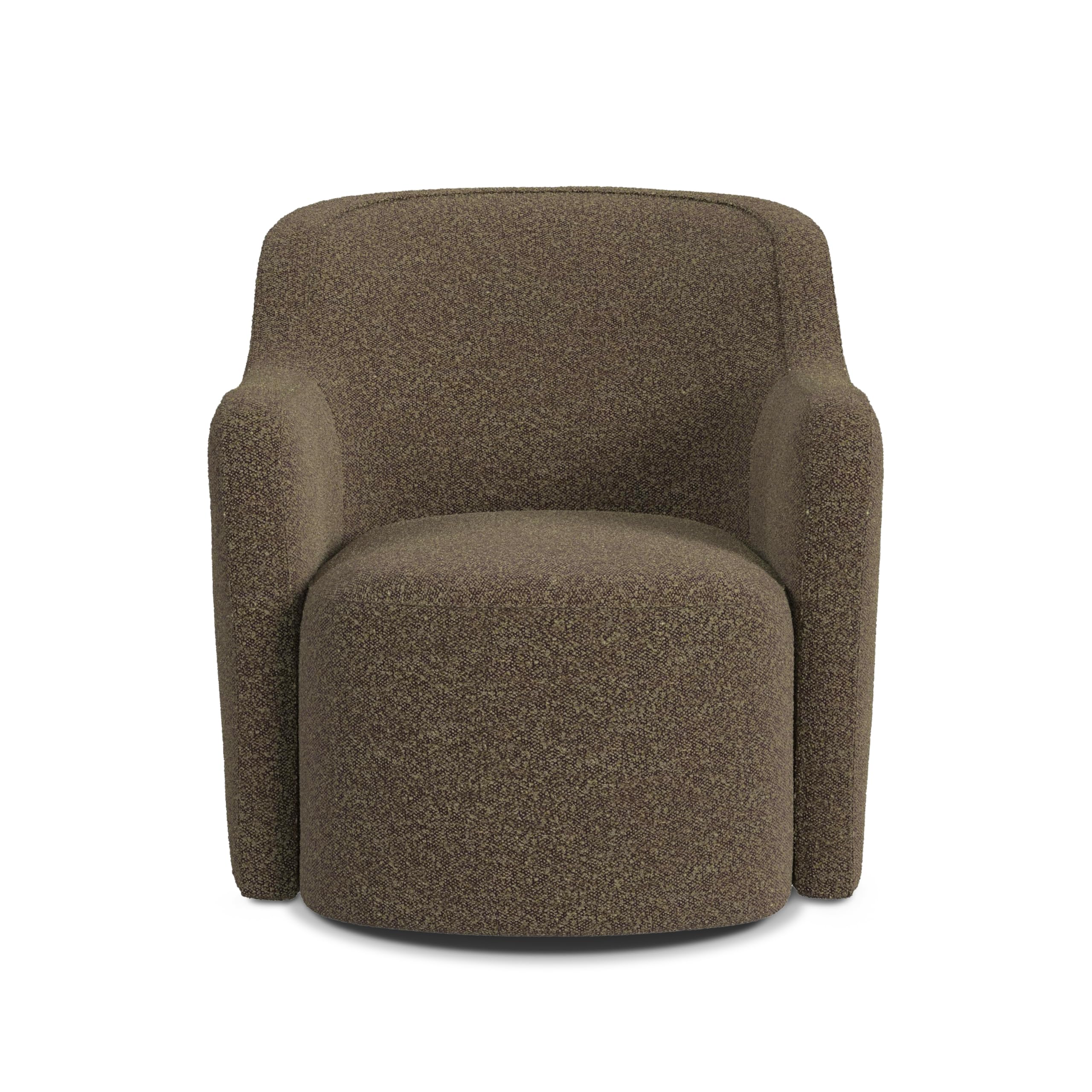 HomePop Home Décor Upholstered 360° Barrel Back Swivel Chair | Accent ...