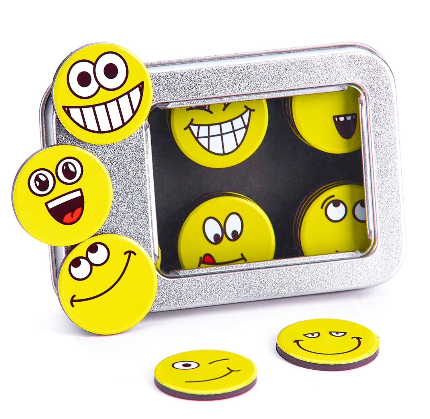 Smiley Magnets - 32 Unique Smiling Faces (2.5cm) - Lovable Cute Smilies ...