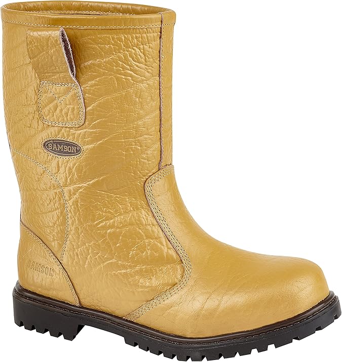 SAMSON 7026 S3 Tan Steel Toe Cap Fur Lined Safety Rigger Boots Work ...