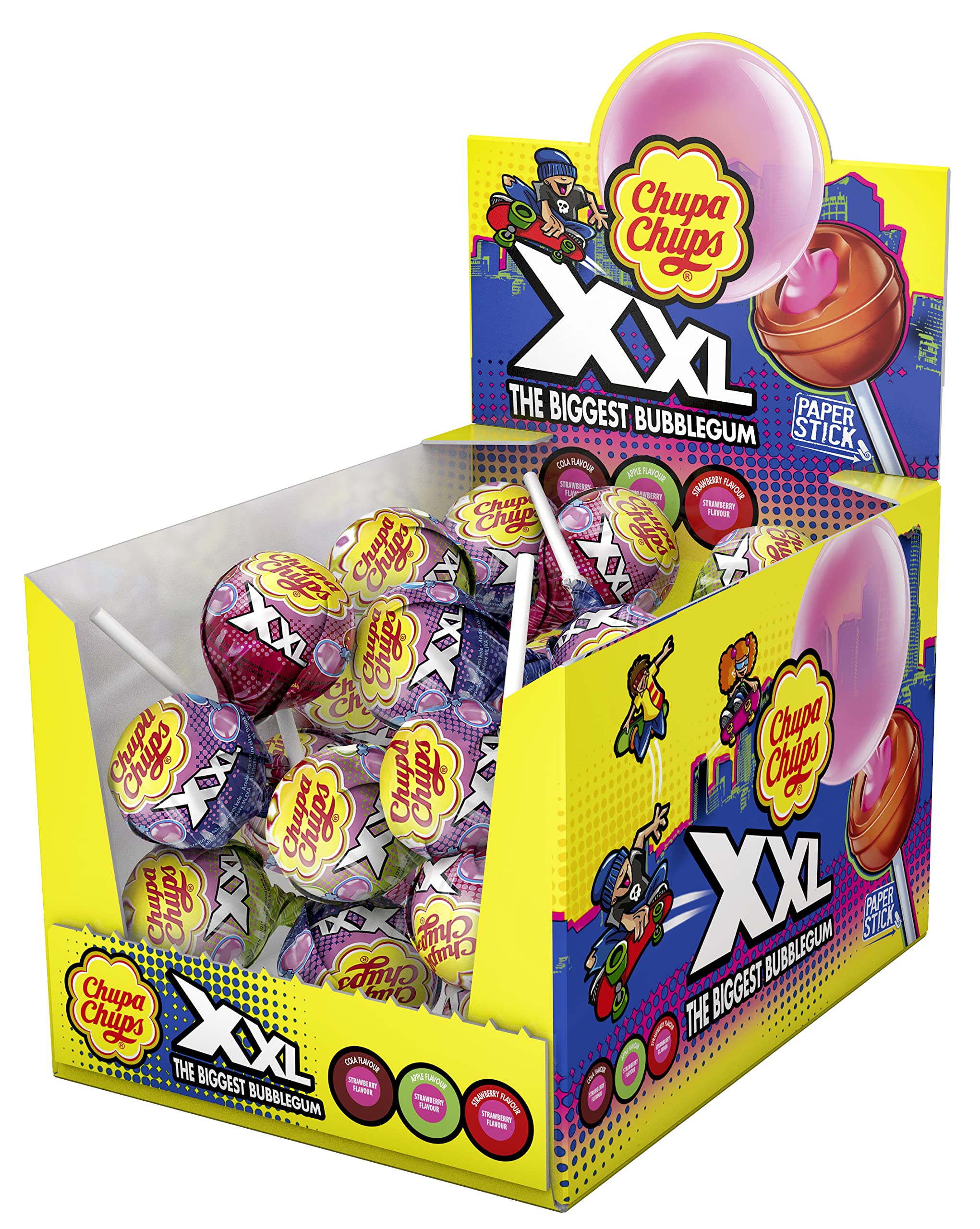 Mua Chupa Chups XXL Big Bubble Gum Lollipop, Display Contains 25 ...