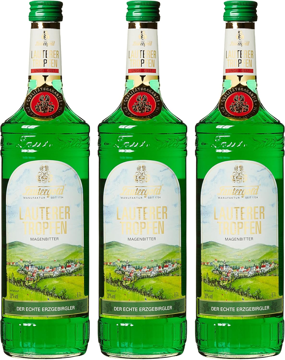 Lauterer Tropfen 38 % vol. - Magenbitter (3 x 0.7 l): Amazon.de: Bier ...