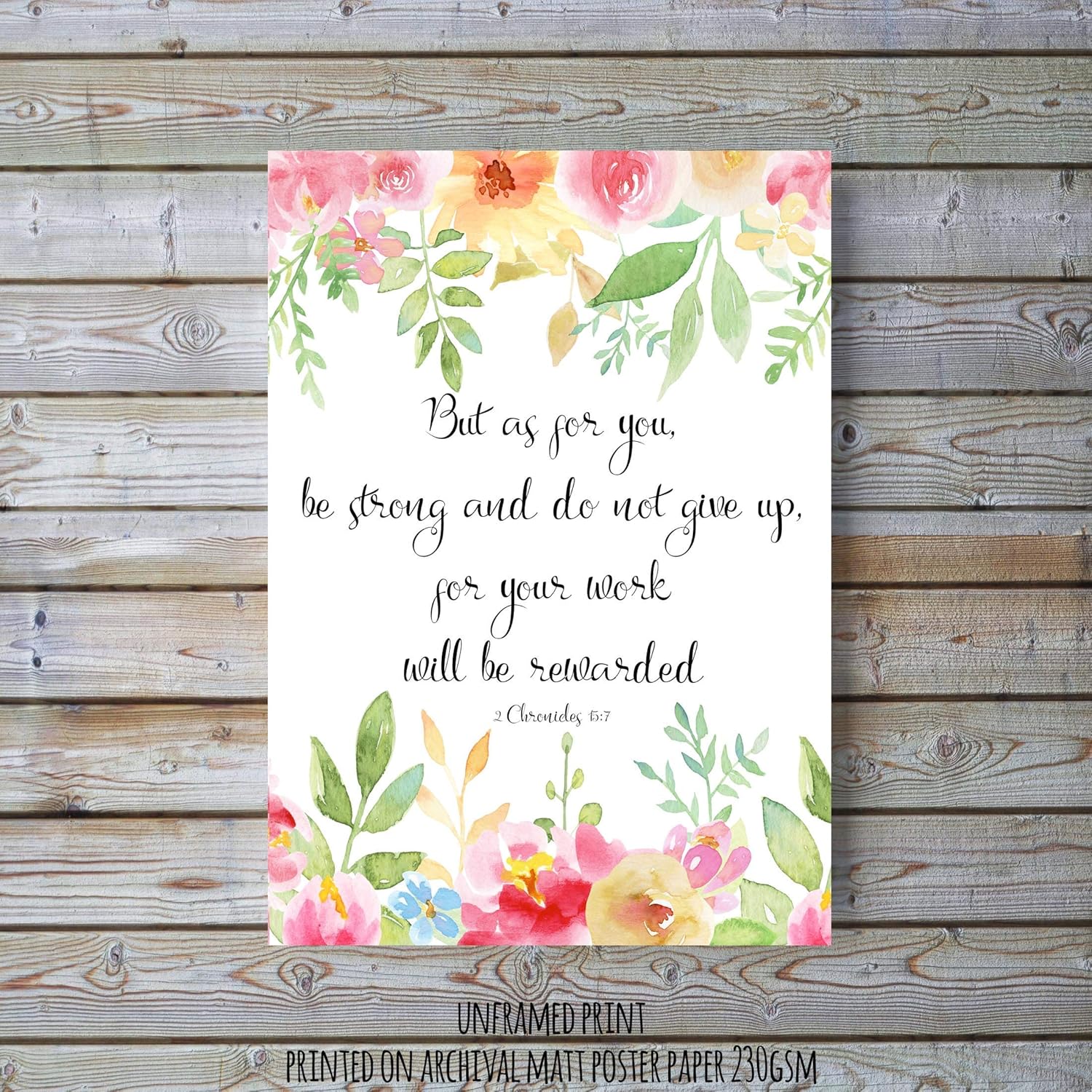 Bible Quotes Wall Art Prints Unframed A4, Bible Verse for Women ...