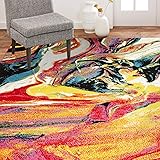 Amazon.com: Home Dynamix Splash Mondrian Area Rug 7'10"x10'2, Abstract ...