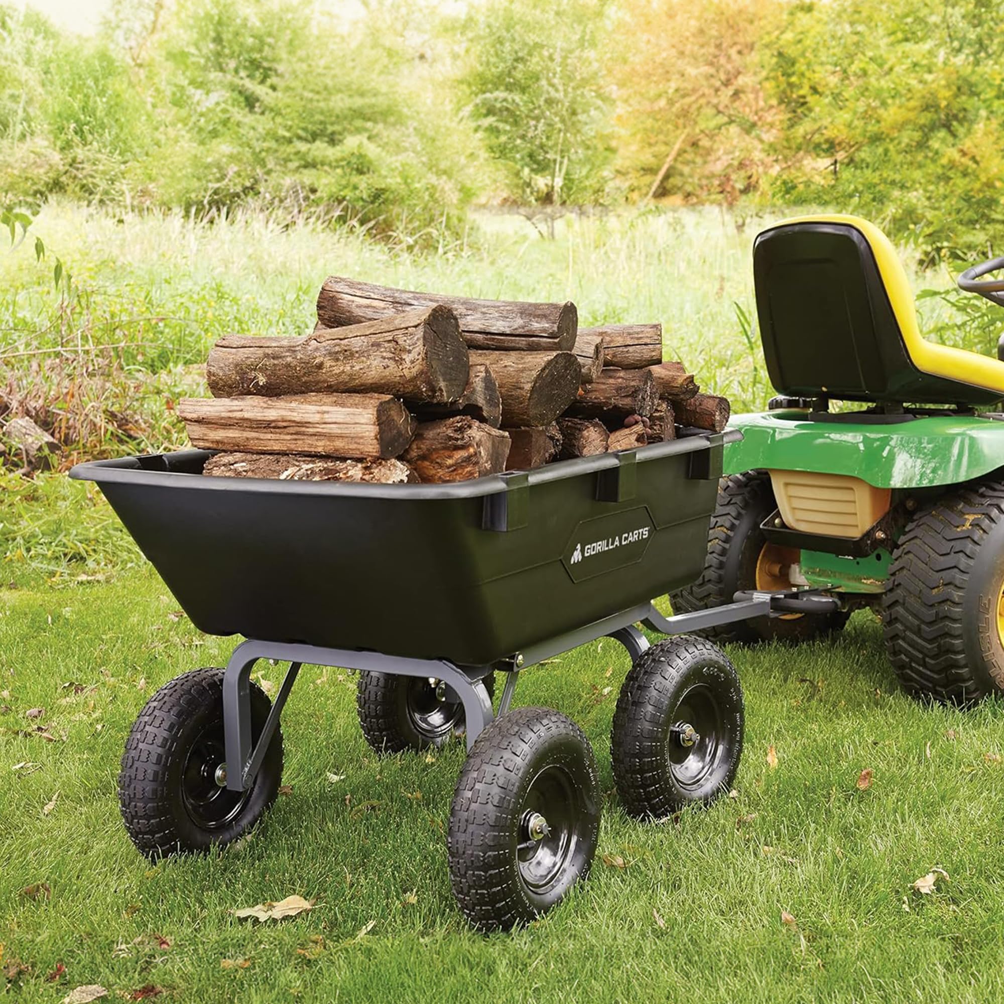 Gorilla Carts Heavy Duty Poly Utility Dump Wagon Garden Cart W ...