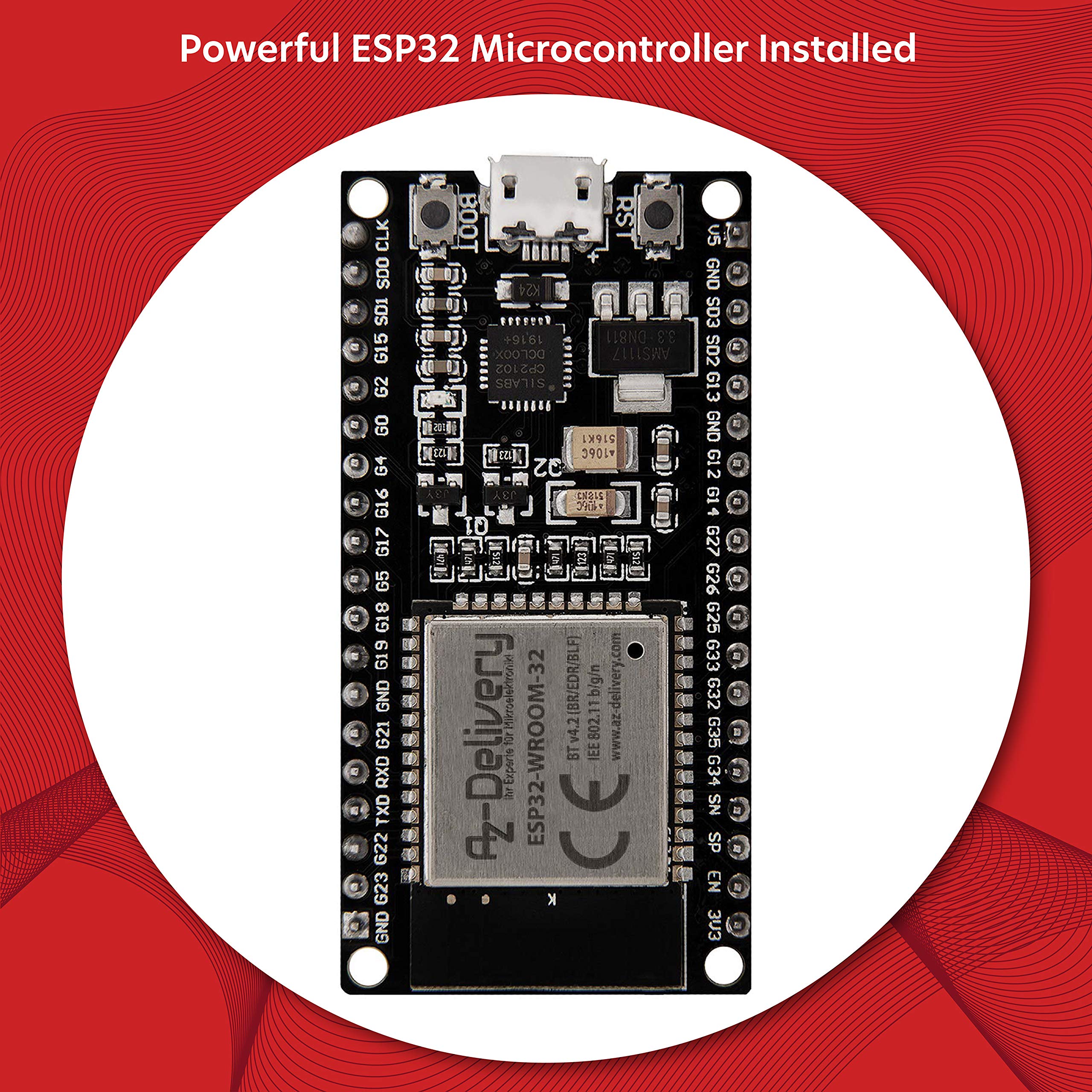 Mua AZDelivery 3 x ESP32-DevKitC NodeMCU WiFi WLAN CP2102 ESP32-WROOM-32D IoT 2-In-1 ...