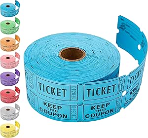 Amazon.com : 1000 Tacticai Blue Raffle Tickets (8 Colors Available) for ...
