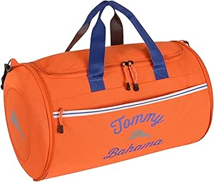 Amazon.com | Tommy Bahama Travel Carry Duffle Bag, Orange/Grey/Blue ...