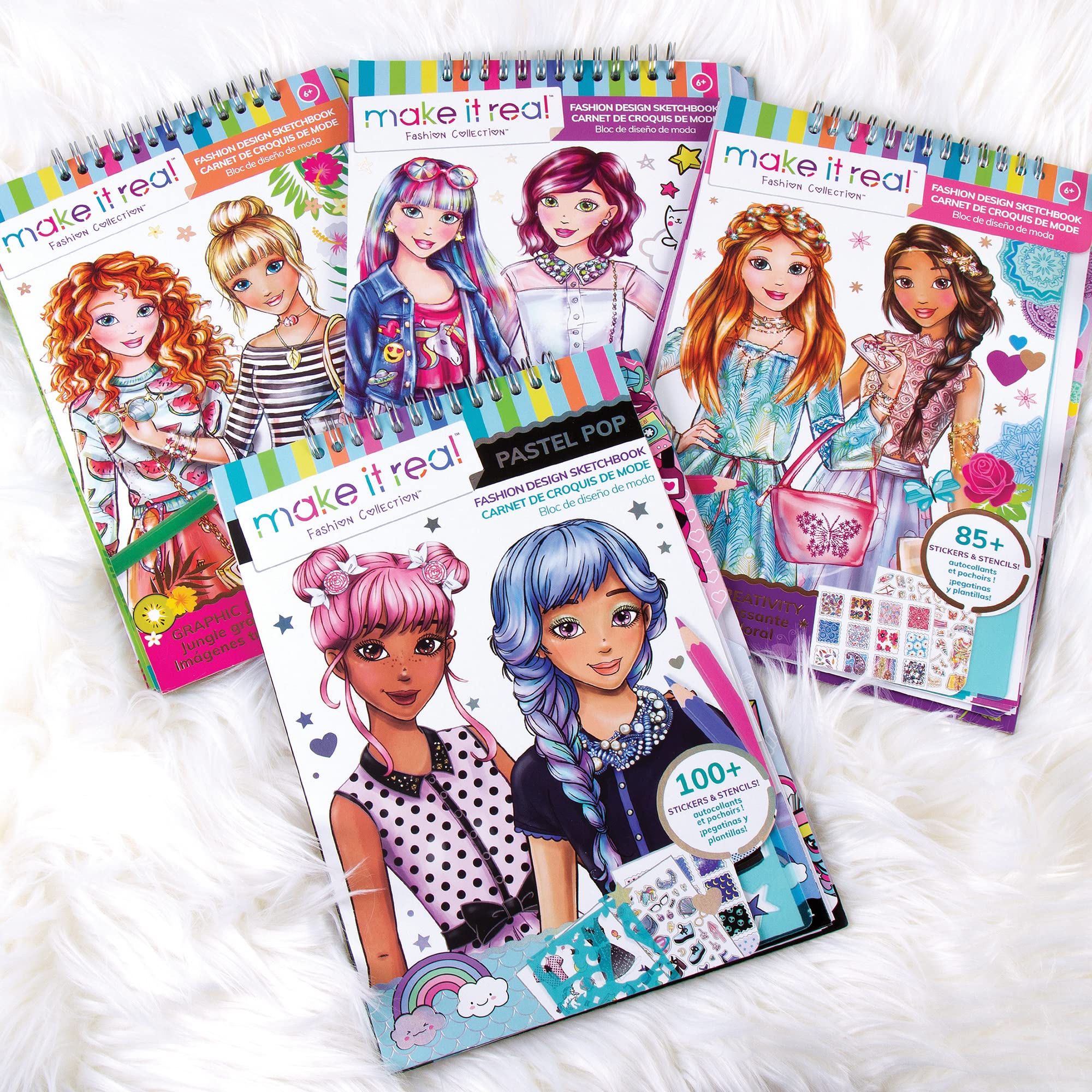 Mua Make It Real Fashion Design Sketchbook Kit for Girls - Blooming ...