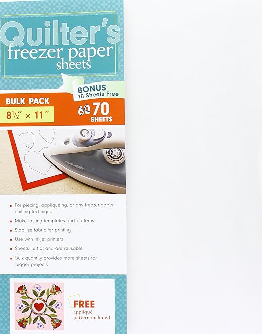Amazon.com: C&T PUBLISHING C&T 8.5x11 70pc Quilter's Freezer Paper ...