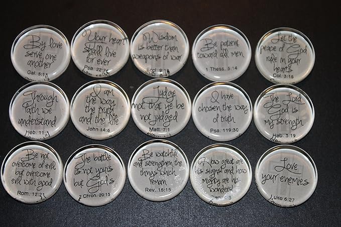 Amazon.com: Designer Refrigerator Magnets - Hand Written Christian ...