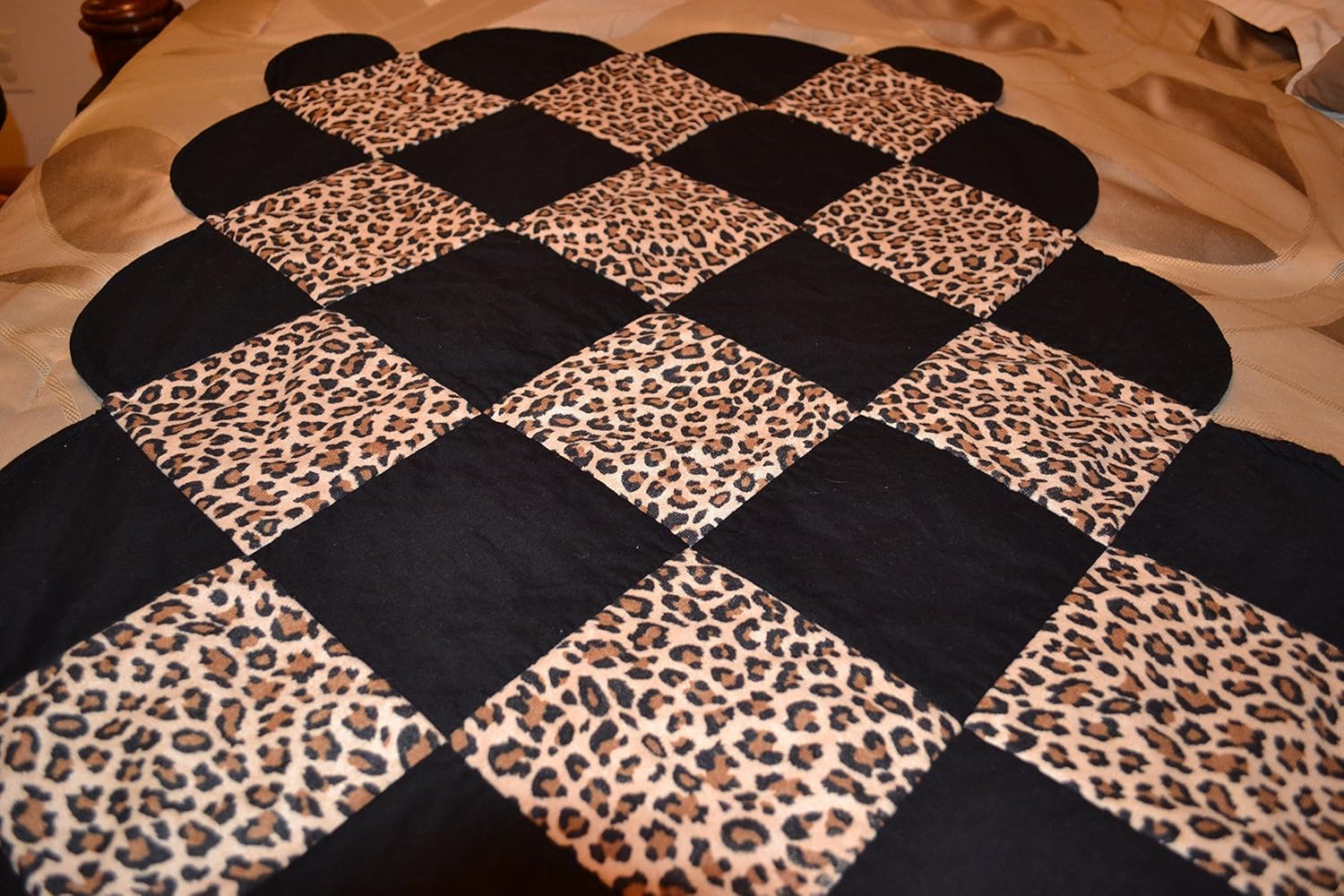 Amazon.com: Black Leopard Print Baby Quilt, Baby Blanket: Handmade