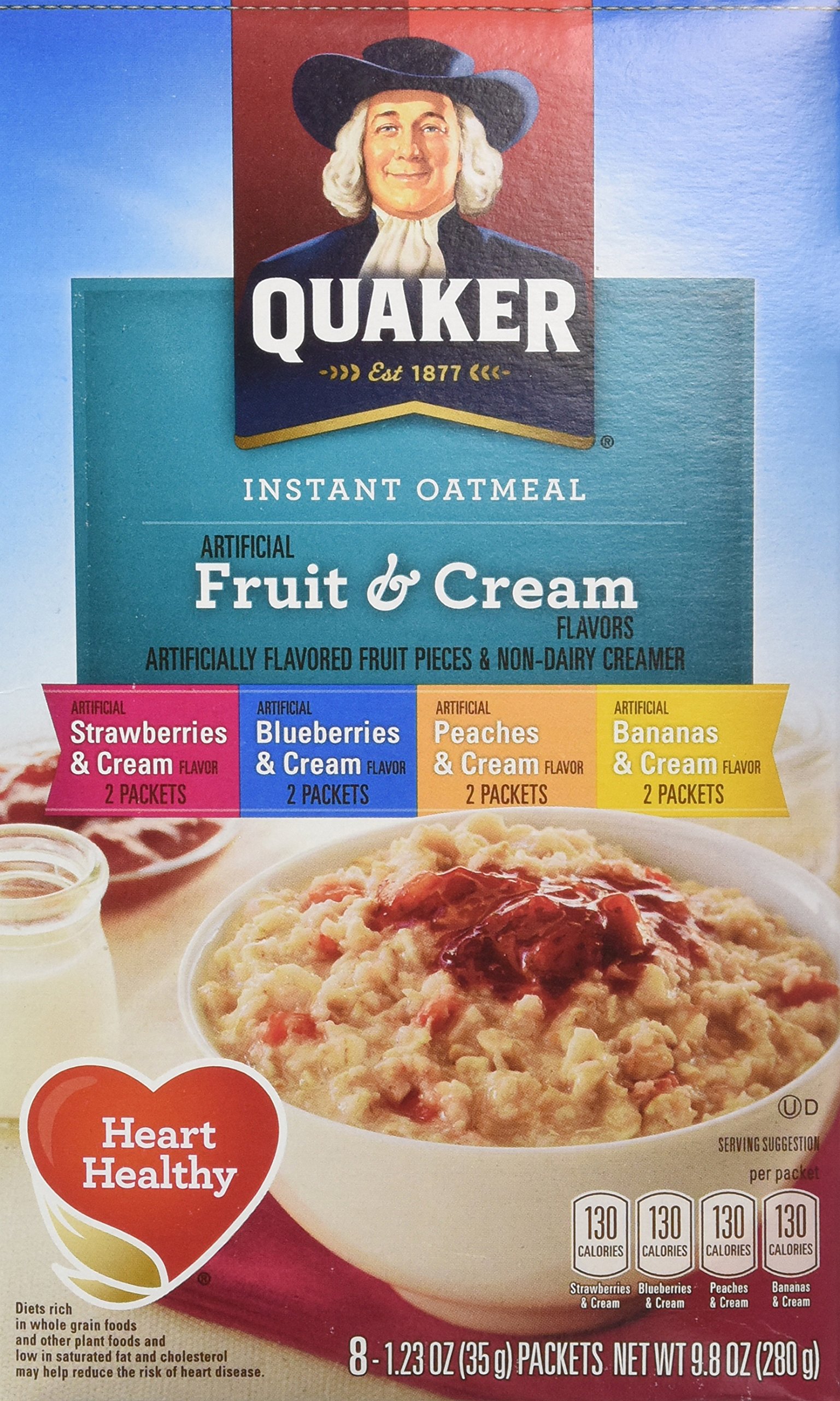 Mua Quaker Instant Oatmeal Fruit & Cream, Variety Pack, 8-Count Boxes ...