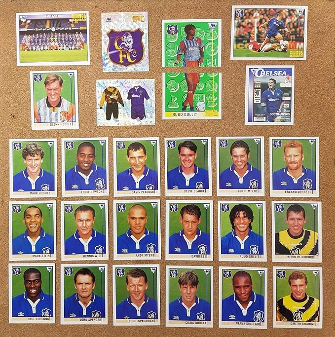 Merlin 96 (1996) Football Stickers - Complete Team Set - Chelsea (26 ...