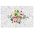 Amazon.com: AllReal Merry Christmas Giant Coloring Poster Winter ...