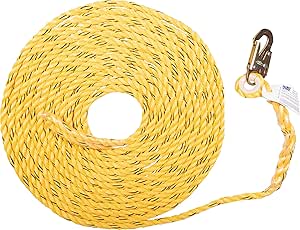 Palmer Safety Fall Protection 50' Vertical Rope Lifeline with One ...
