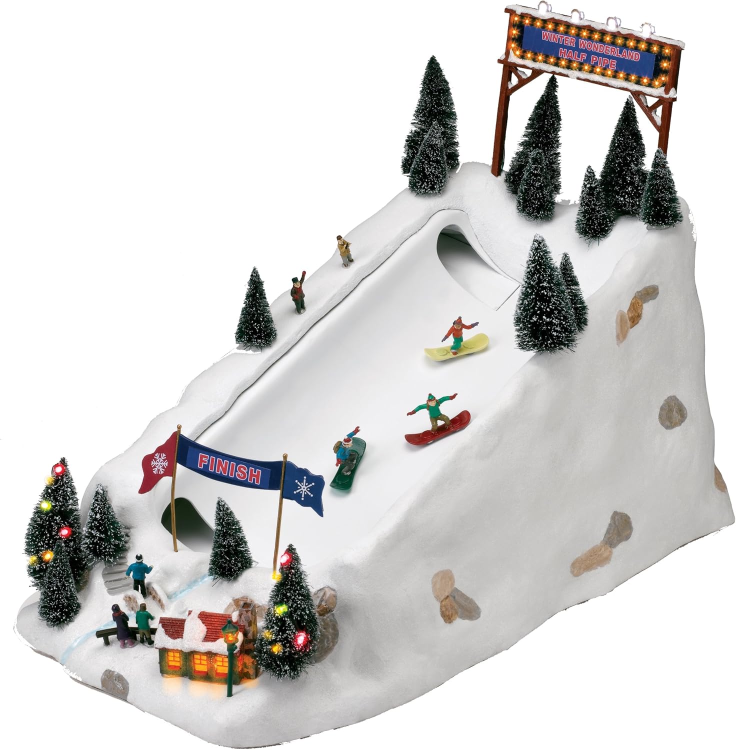 Mr Christmas Winter Wonderland Half Pipe Snowboarding Park: Amazon.co ...