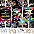 Amazon.com: Decorably 15 Chalkboard Motivational Posters for Classroom ...