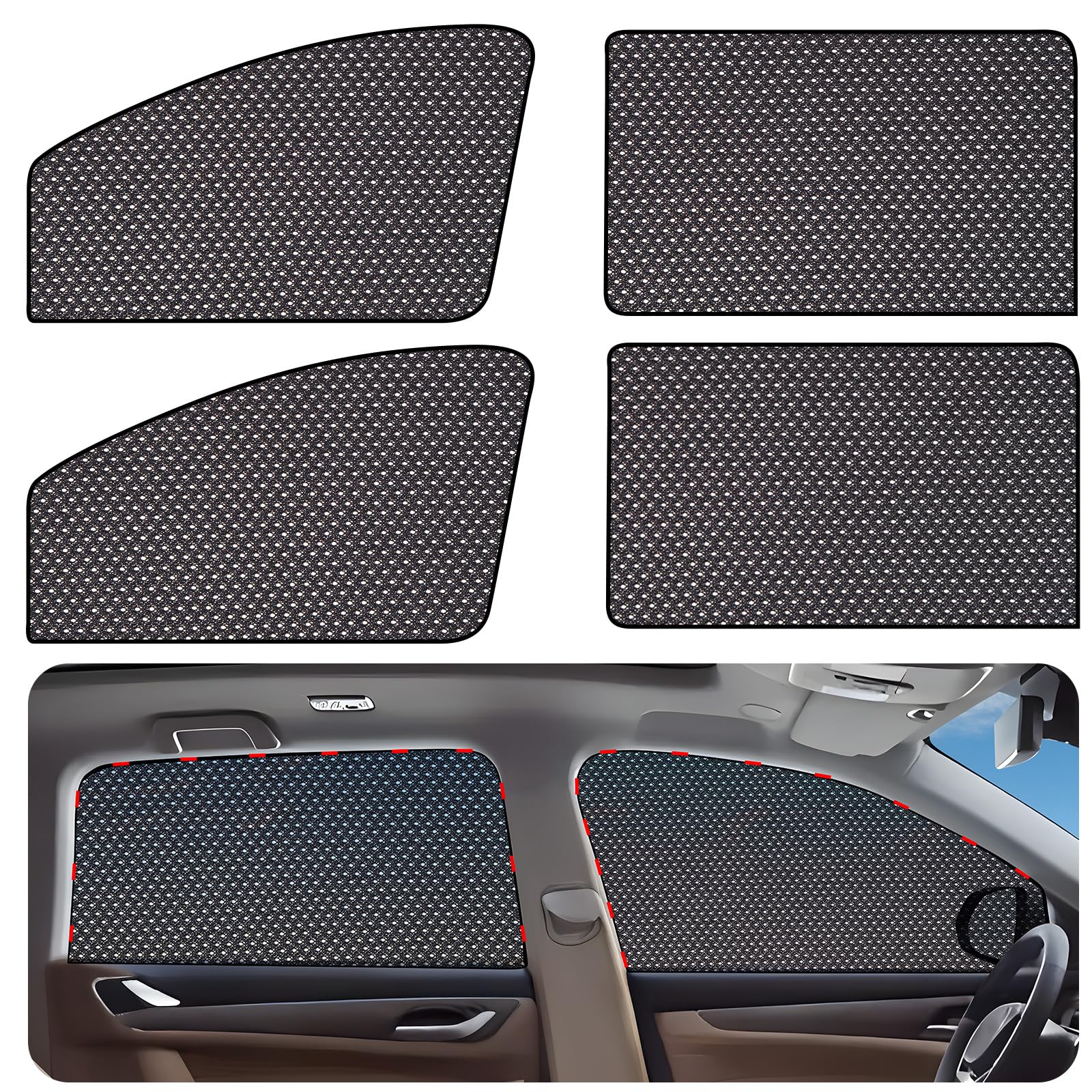 ZATOOTO Car Window Shades, Car Window Covers Baby Breathable Mesh UV ...