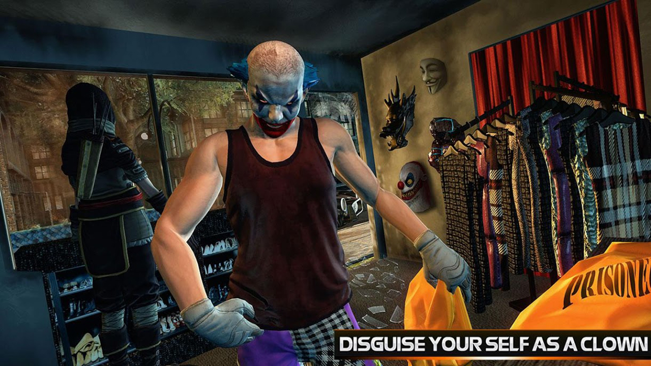 Russian Clown Robbery Master Heist Bank Simulator 3D: Crime City ...