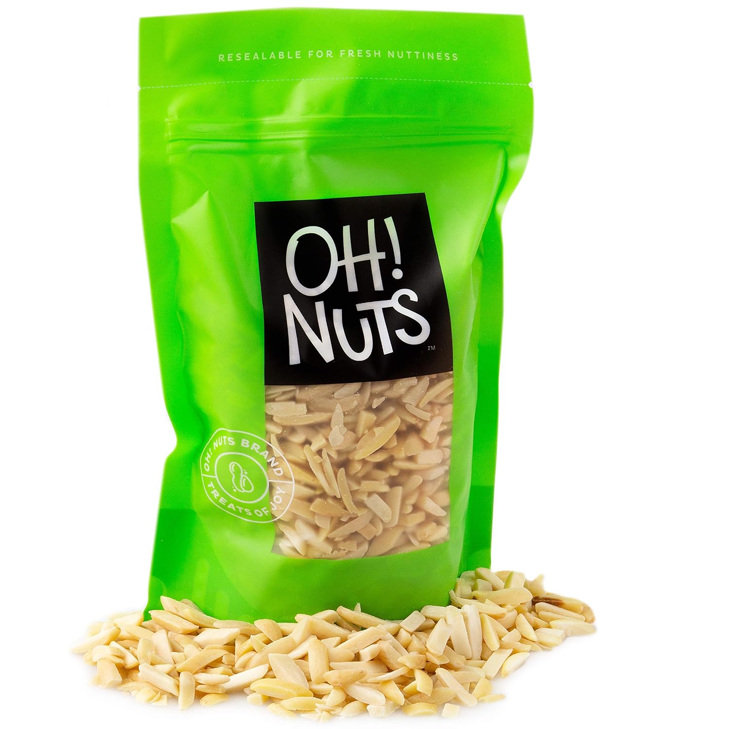 Amazon.com : Oh! Nuts Blanched Slivered Almonds | 24oz Bulk Bag Raw ...