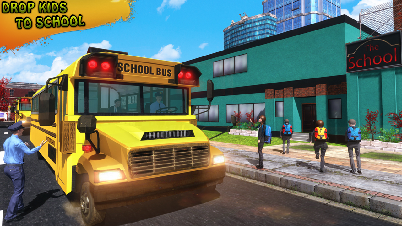 Transport Kids In Mega City Euro Coach Driver Adventure 3D: High School ...