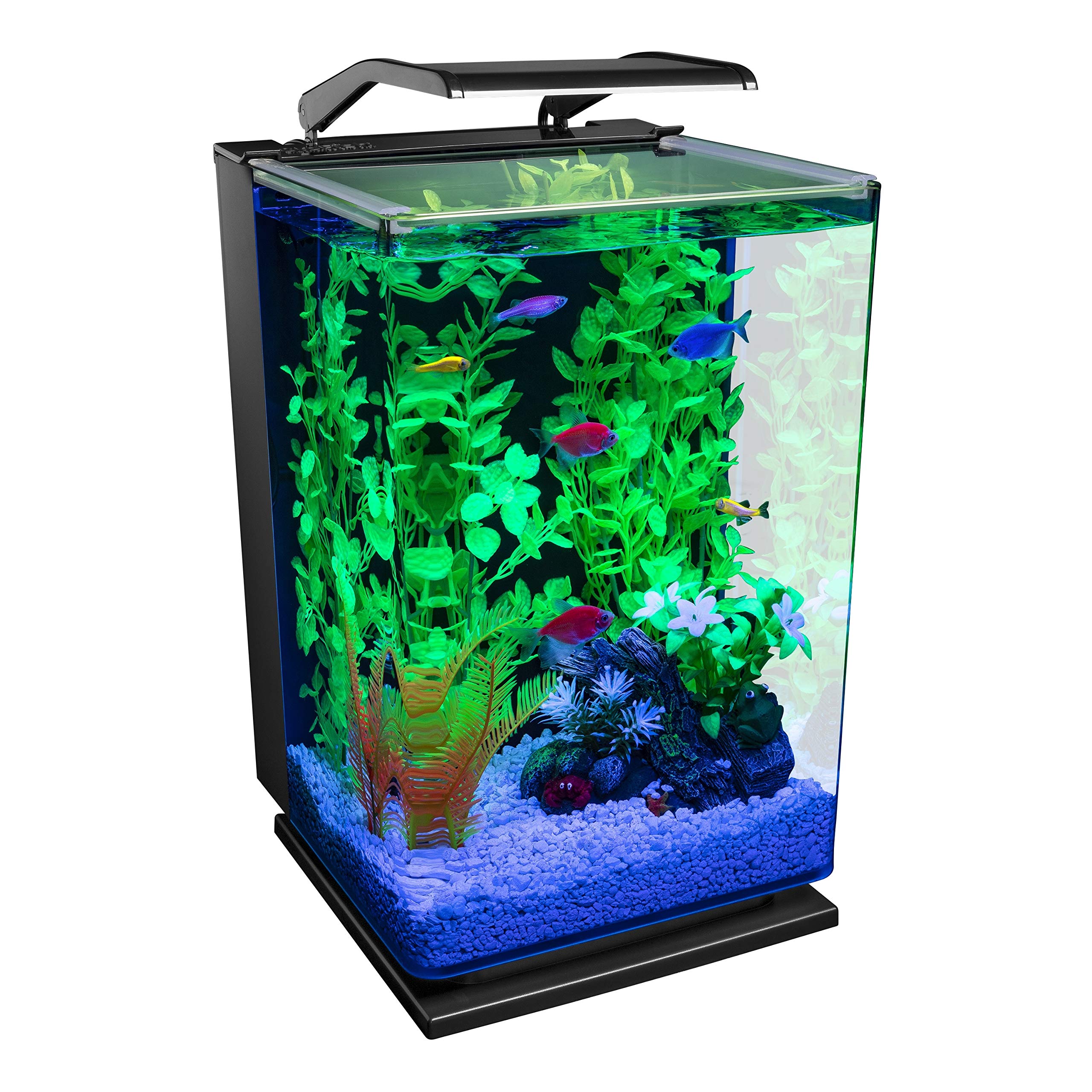 GloFish Aquarium Kit Fish Tank with LED Lighting and Filtration ...