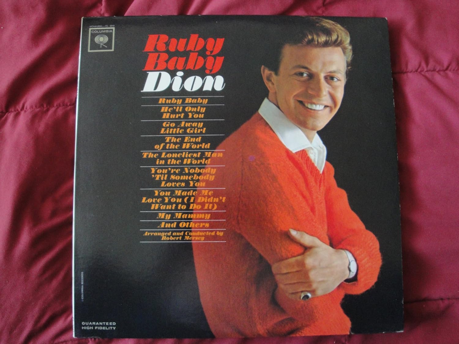 Dion - DION "Ruby Baby" Original 1963 Columbia Records CL-2010 Mono ...