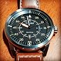 Amazon.com: Citizen Eco-Drive Avion Quartz Mens Watch, Stainless Steel ...