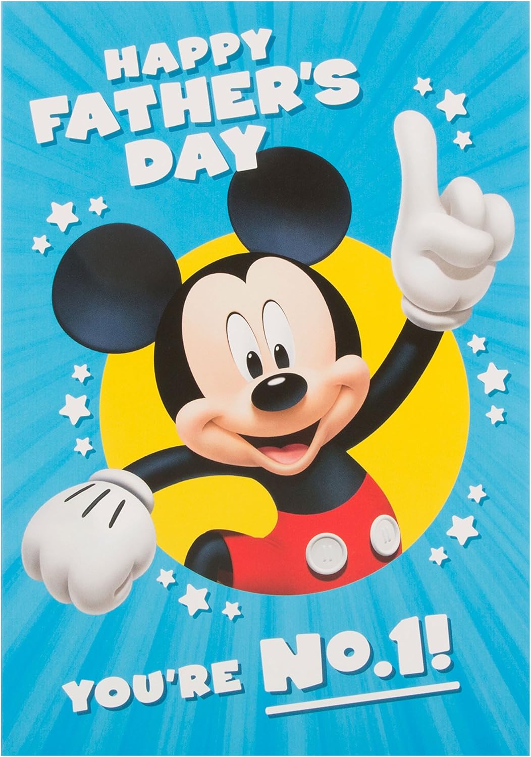 Hallmark 25487748 Mickey Mouse Father's Day Card "You're No1" - Medium ...