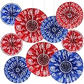 Amazon.com: Outus 21 Pcs Western Party Decorations Paper Fans Tissue ...