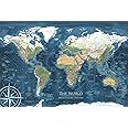 Amazon.com : Voyager 2 World Map Poster - The Perfect Travel Gift ...