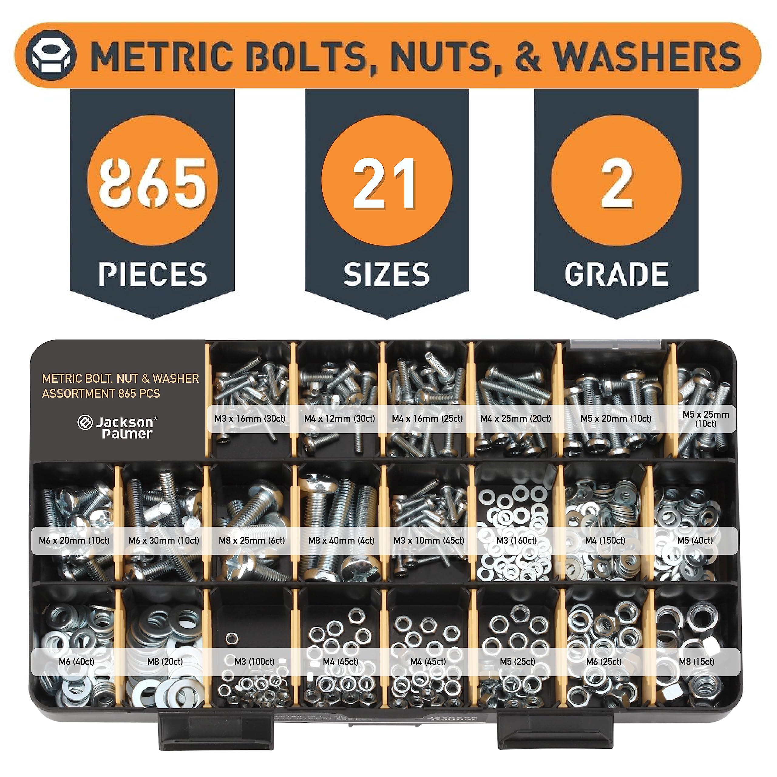 Mua Jackson Palmer 2251 Piece Hardware Assortment Kit with Screws, Nuts ...
