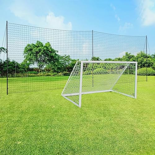 Megagreen 30FT x 10FT Ball Stop Net System - Heavy Duty Soccer ...